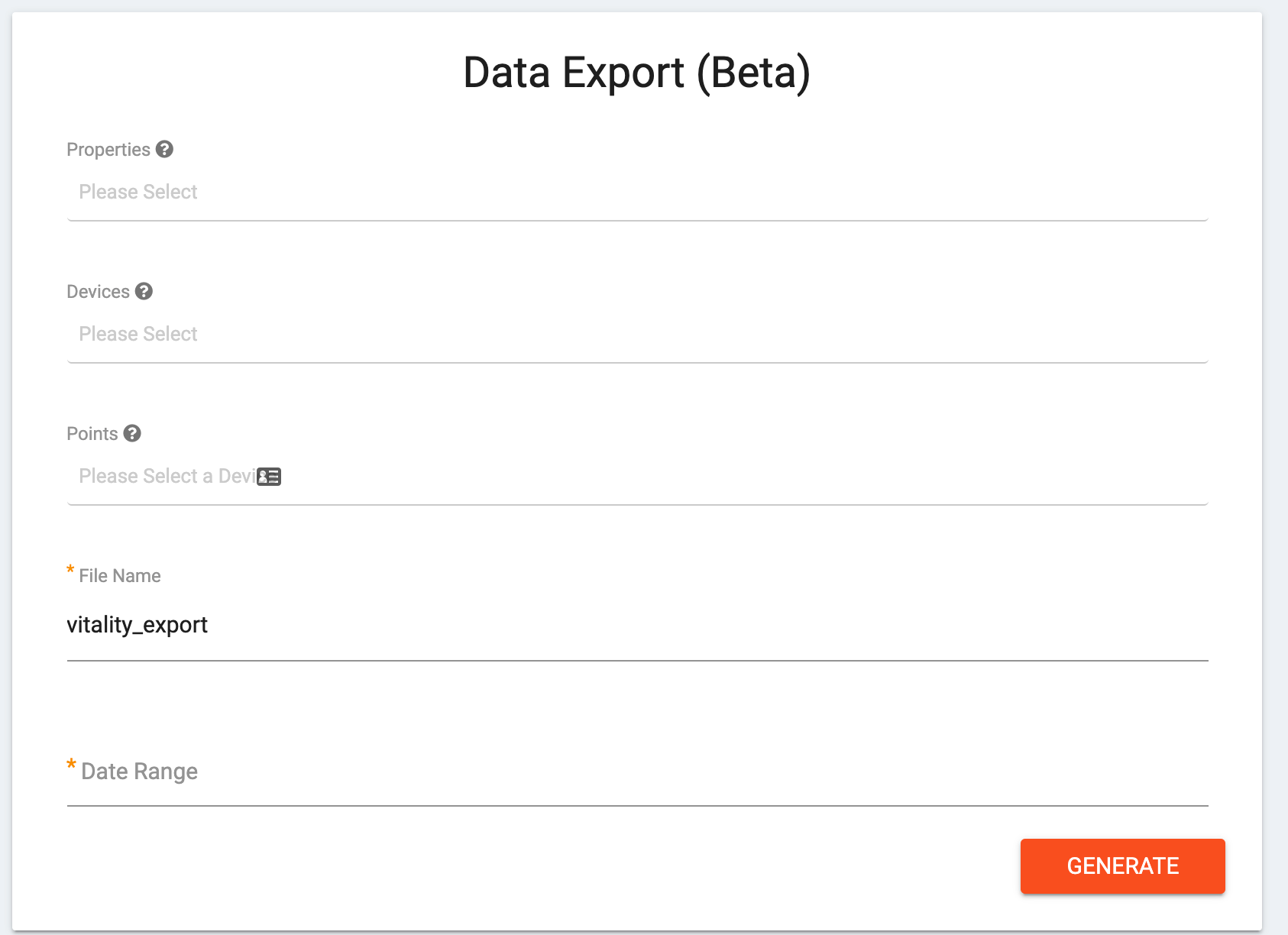 Export Data