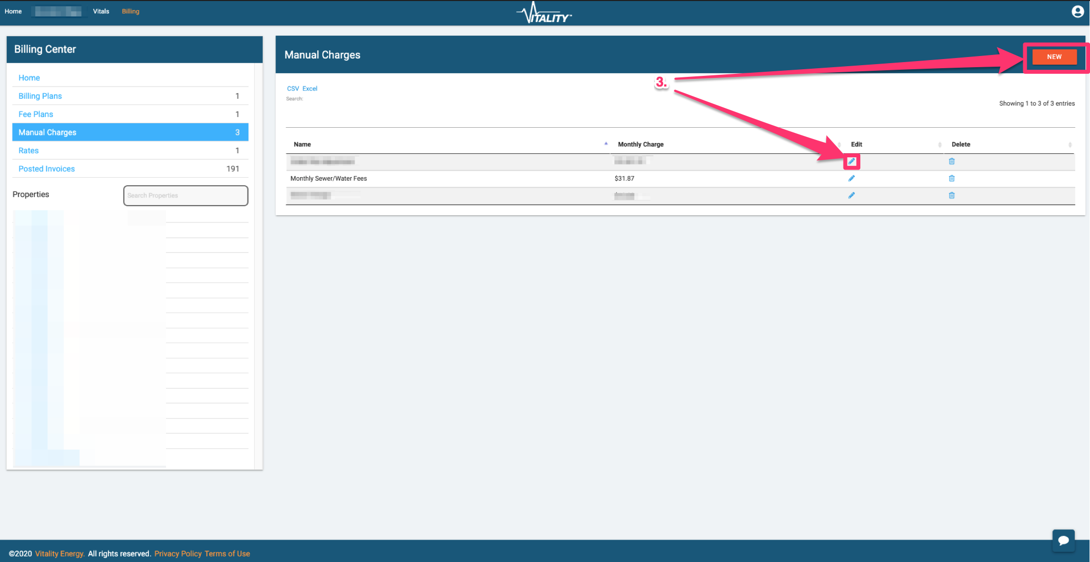 Create/ Edit Manual Charges