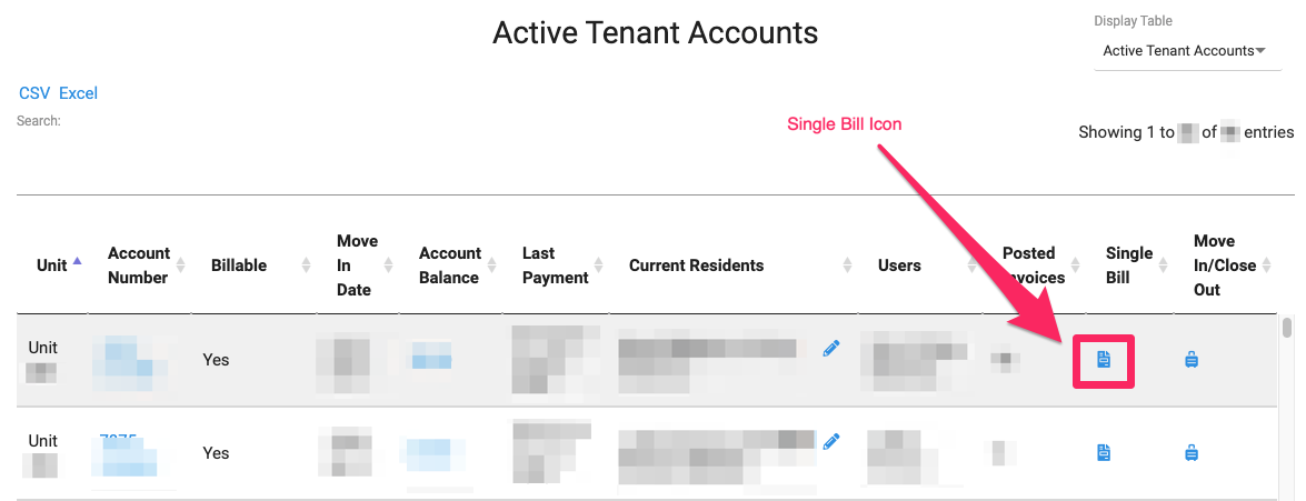 Creating a Single Bill in the Billing Center