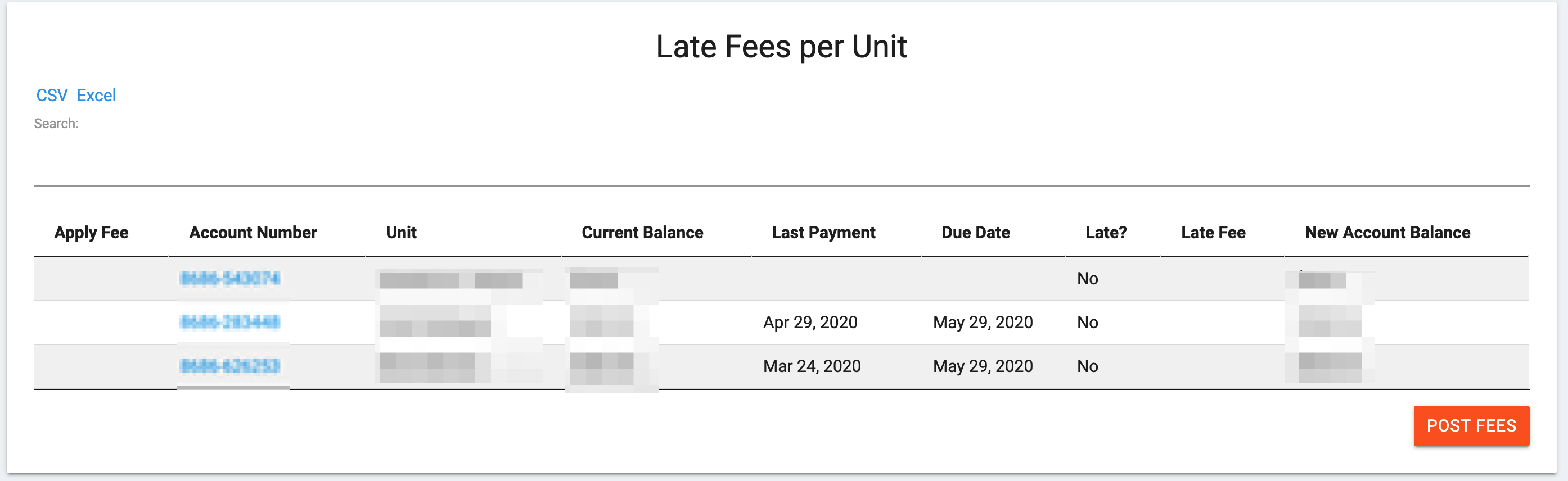 Applying Late Fees & Checking Tenant Balances